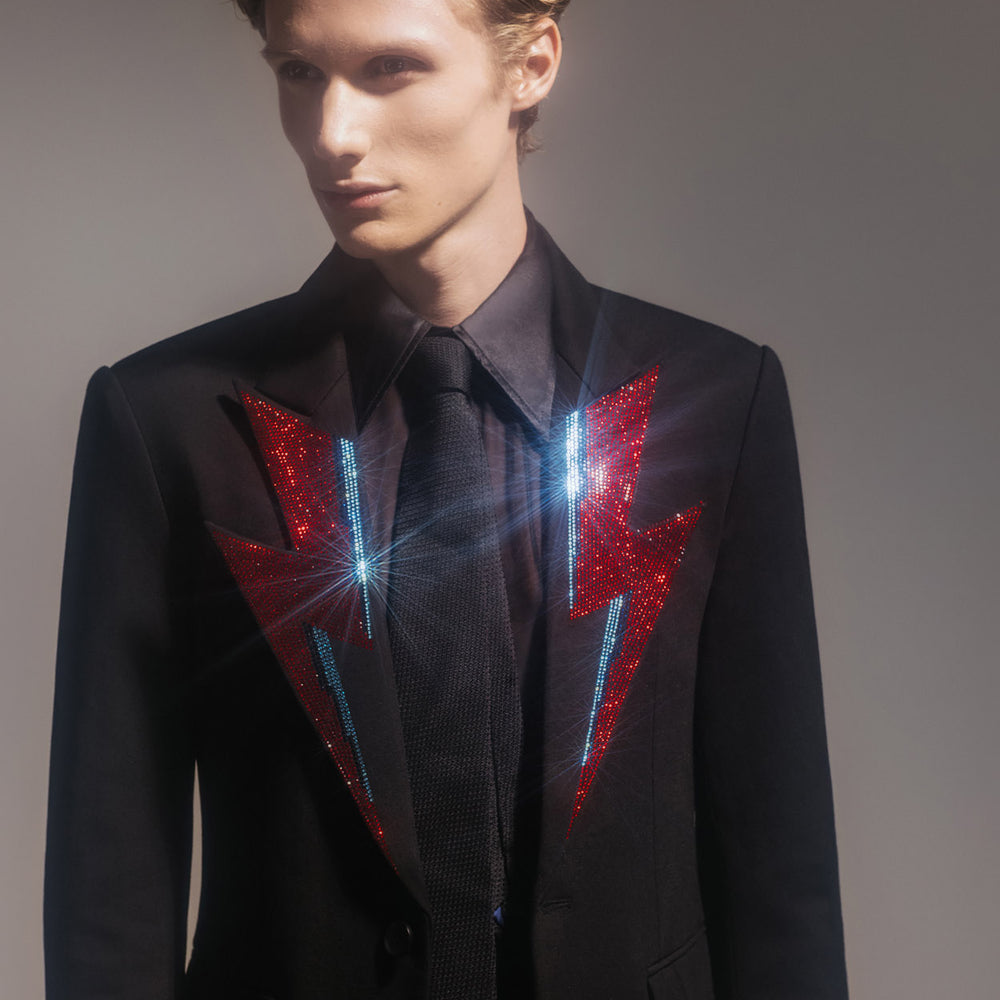 Phix X David Bowie Rhinestone Bolt Blazer & Phix