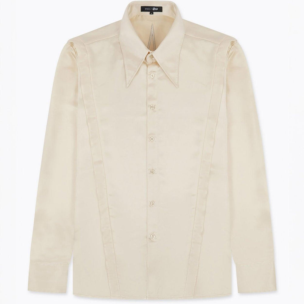 Phix X David Bowie Ivory Satin Bolt Shirt & Phix