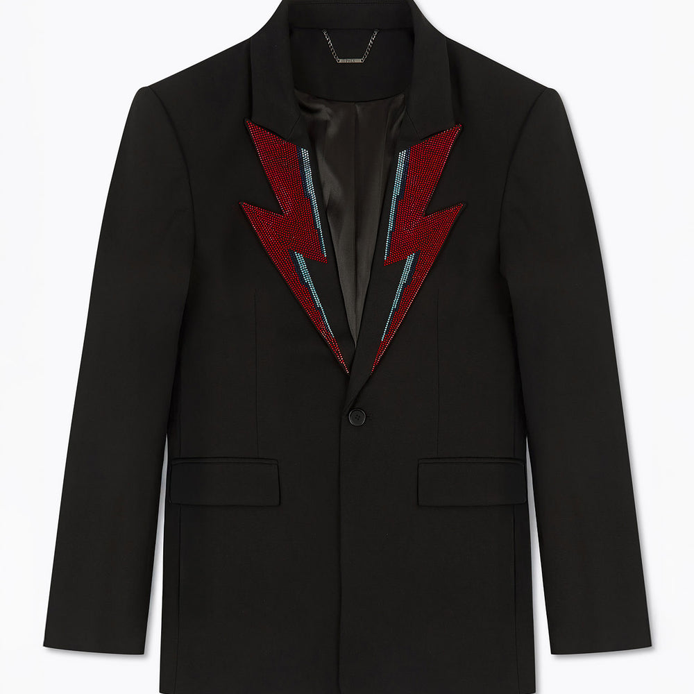 Phix X David Bowie Rhinestone Bolt Blazer & Phix