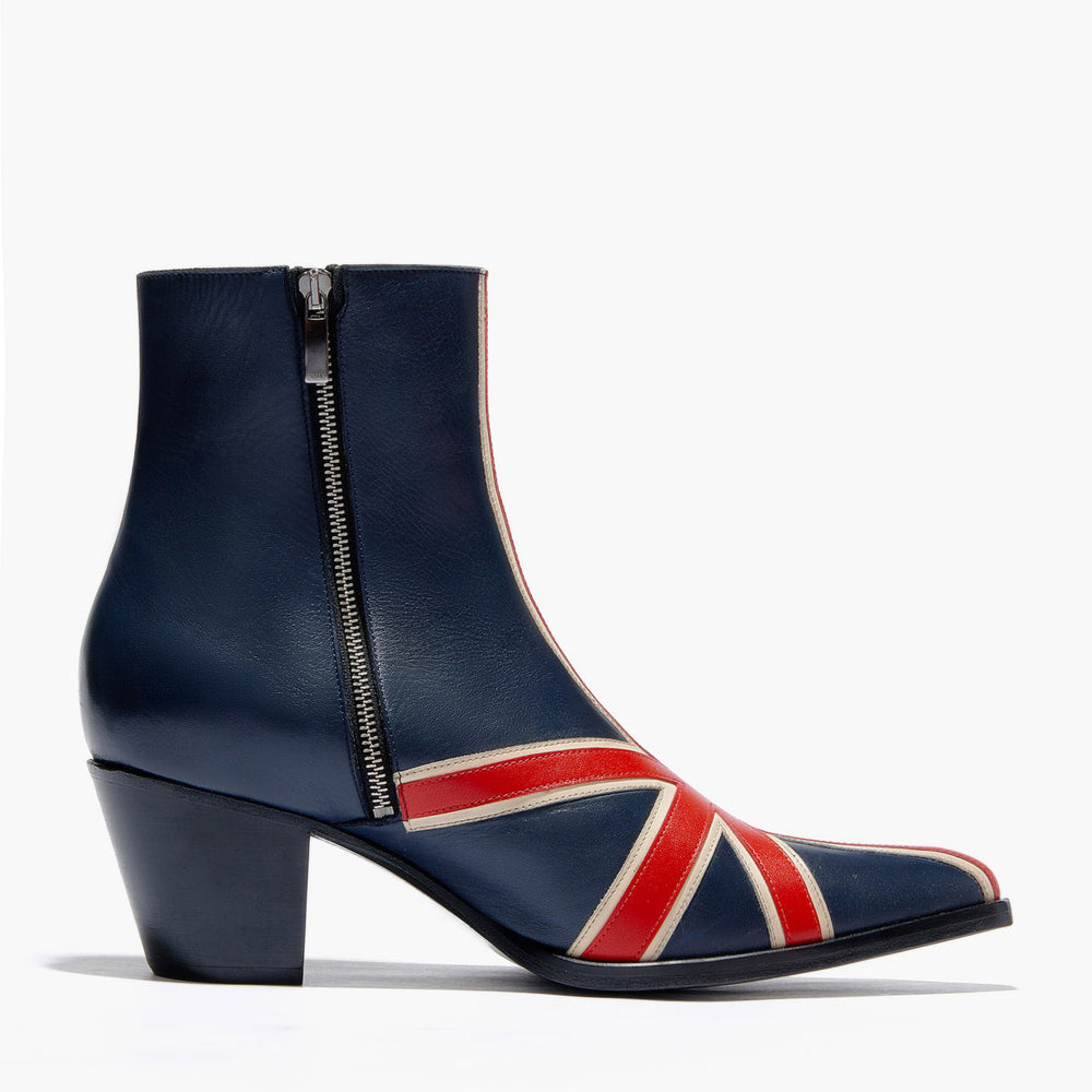 Union Jack 60mm Soho Leather Boots & Phix