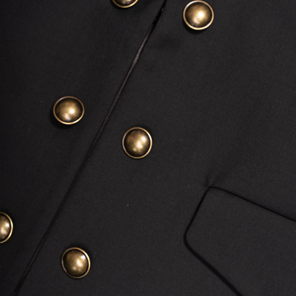Gold Button Military Chasseur Wool Jacket & Phix