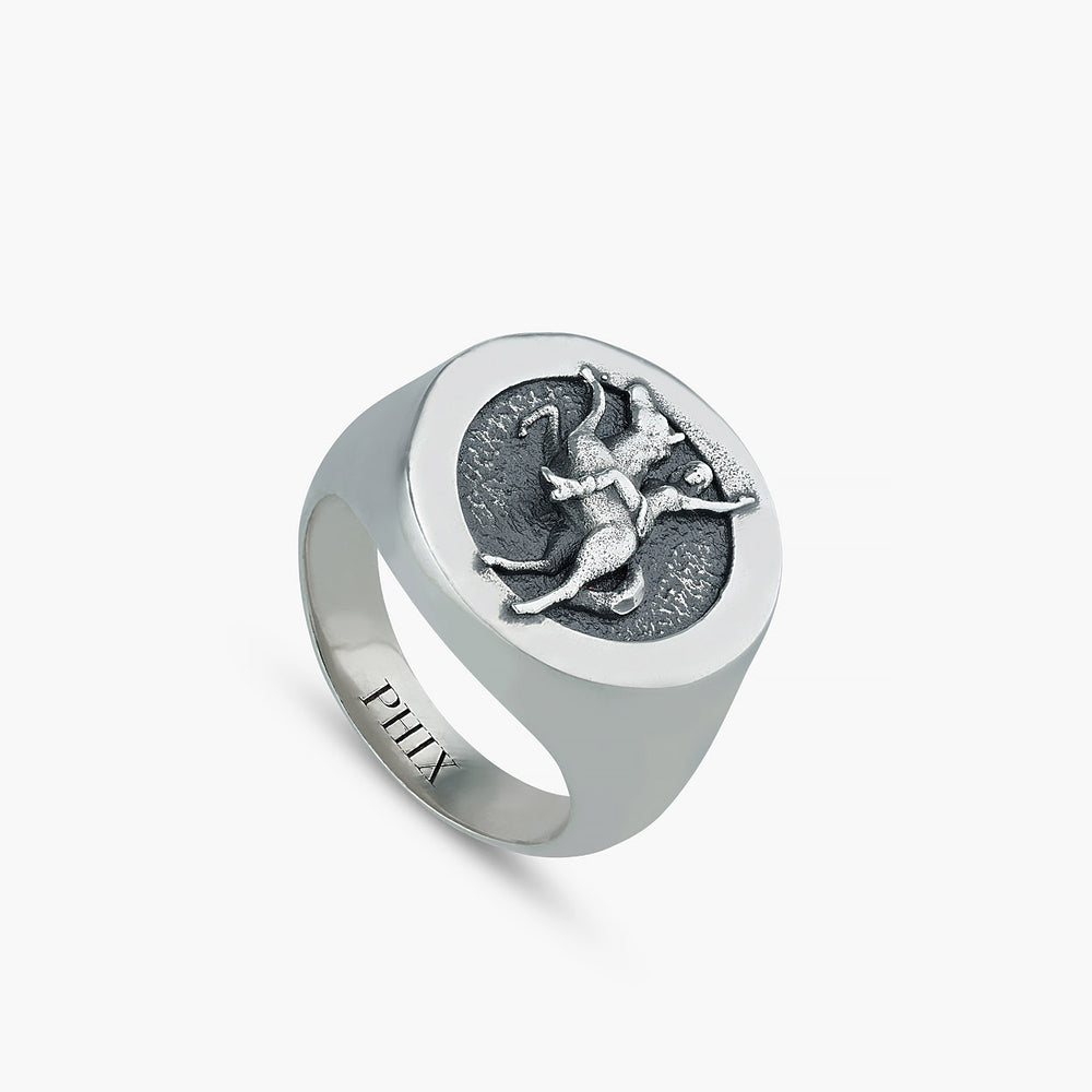 Silver Horse Western Signet Ring & Phix